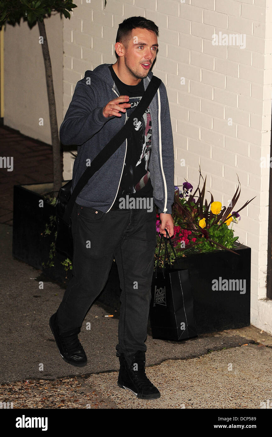 Charlie Healy of The Risk seen outside of X Factor studios after a live ...