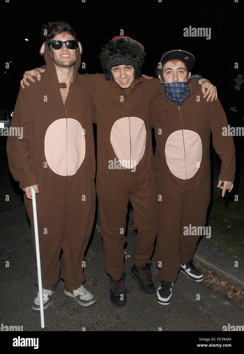 Guests outside the home of Jonathan Ross, enjoying his annual Halloween ...
