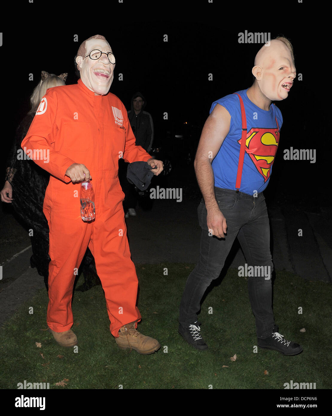 Guests outside the home of Jonathan Ross, enjoying his annual Halloween ...