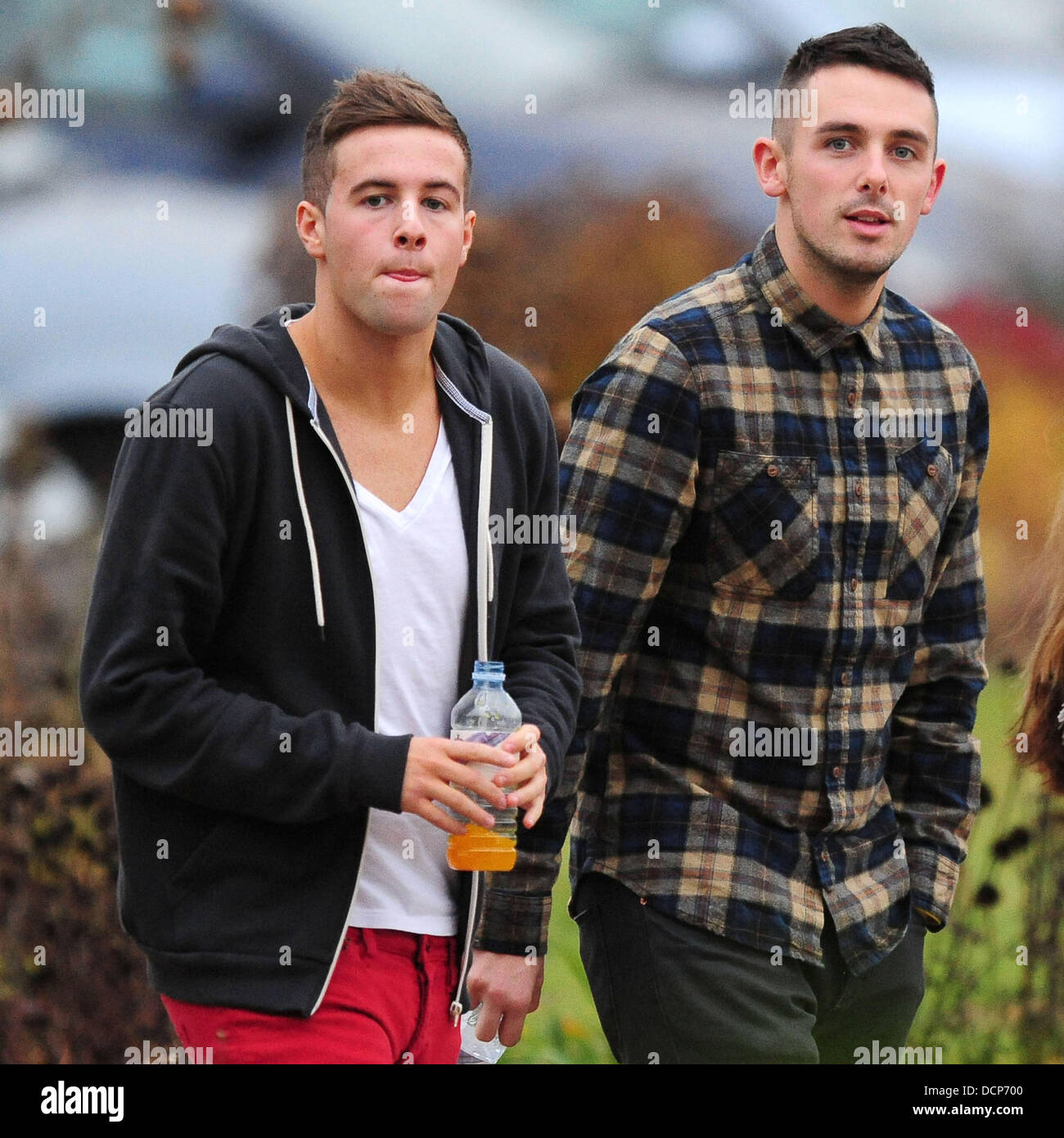 Andrew Merry and Charlie Healy of The Risk 'X Factor' finalists outside ...