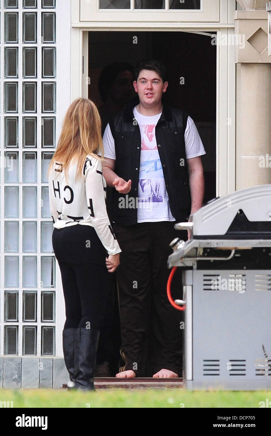 Craig Colton 'X Factor' finalists outside the X factor house England ...