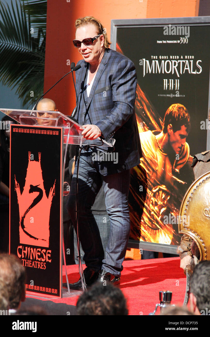 Mickey rourke honoured hand footprint hi-res stock photography and ...