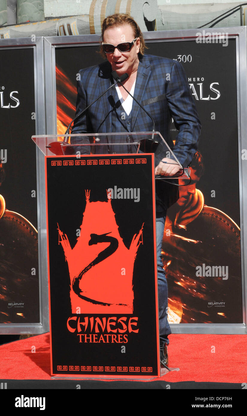 Mickey Rourke Mickey Rourke is honoured with a Hand and Footprint ...