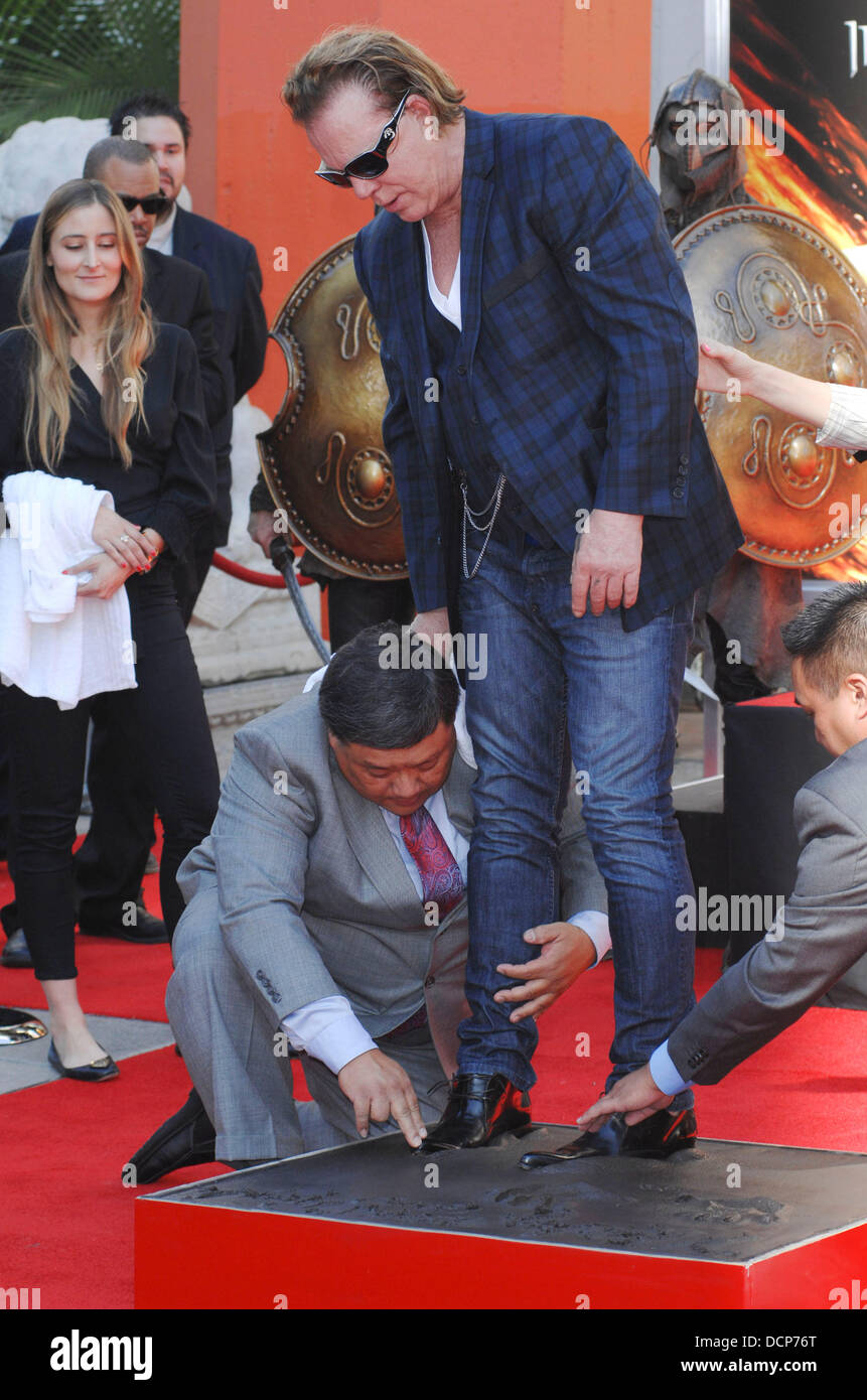 Mickey Rourke Mickey Rourke is honoured with a Hand and Footprint ...