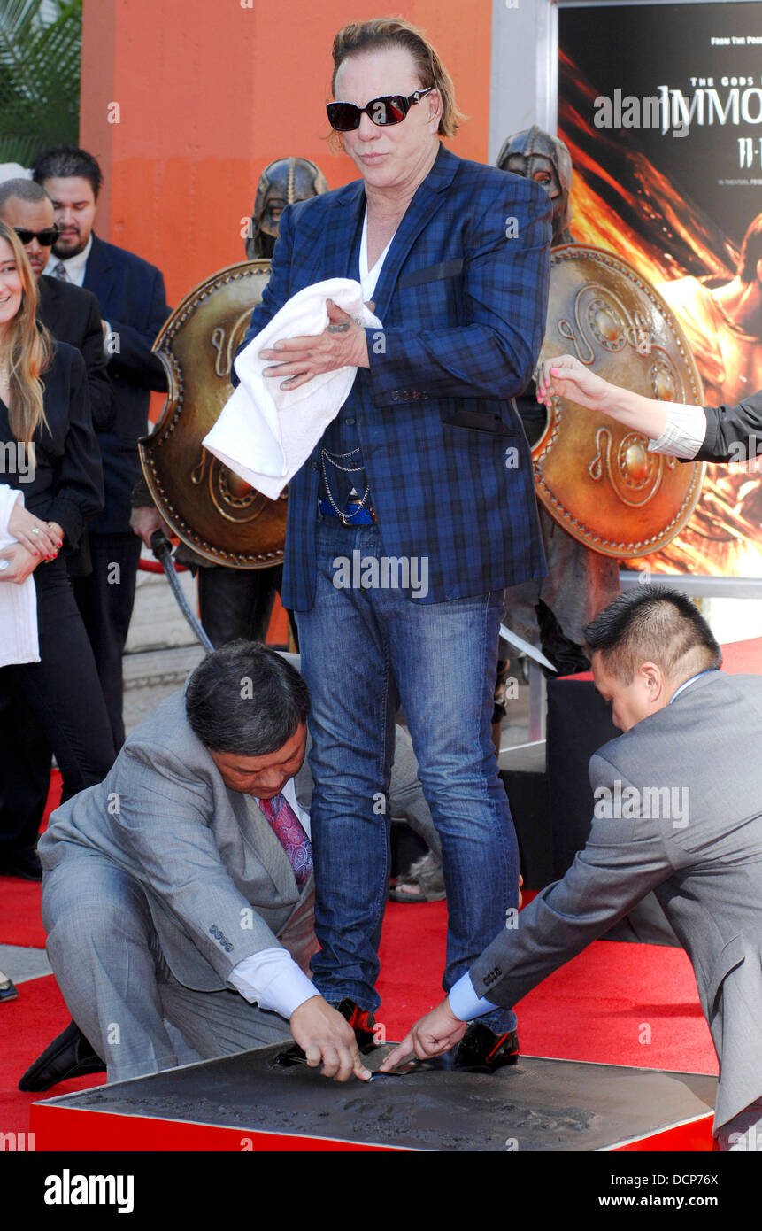 Mickey Rourke Mickey Rourke is honoured with a Hand and Footprint ...
