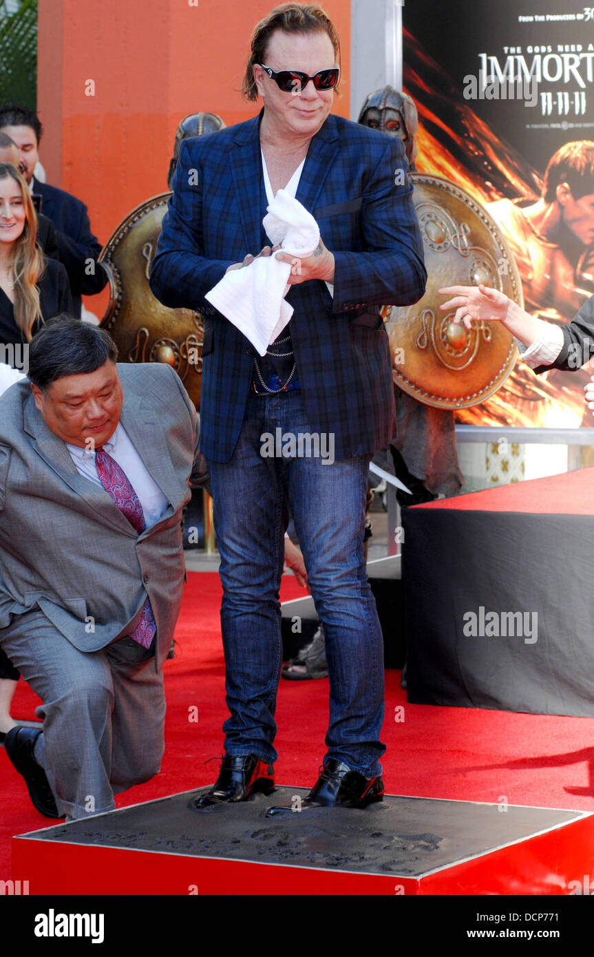 Mickey Rourke Mickey Rourke is honoured with a Hand and Footprint ...