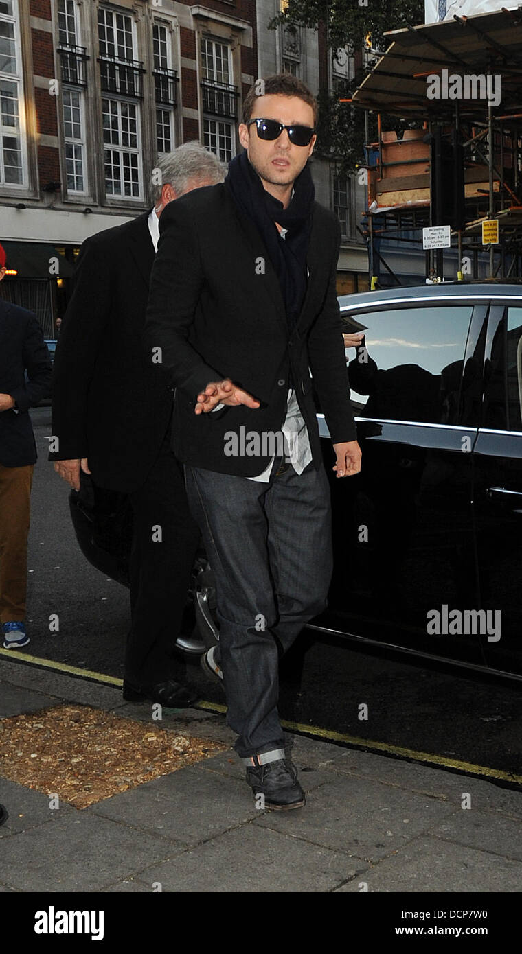 Justin Timberlake outside the BBC Radio 1 studios London, England - 01. ...