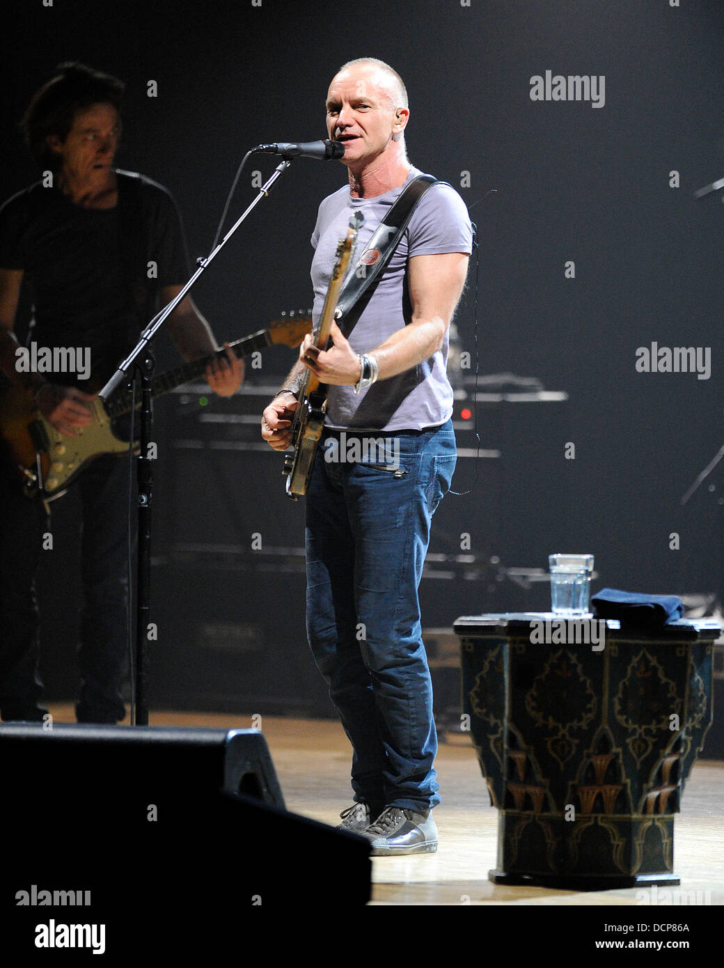 Sting performs on stage at Massey Hall during his 'Back To Bass Tour ...