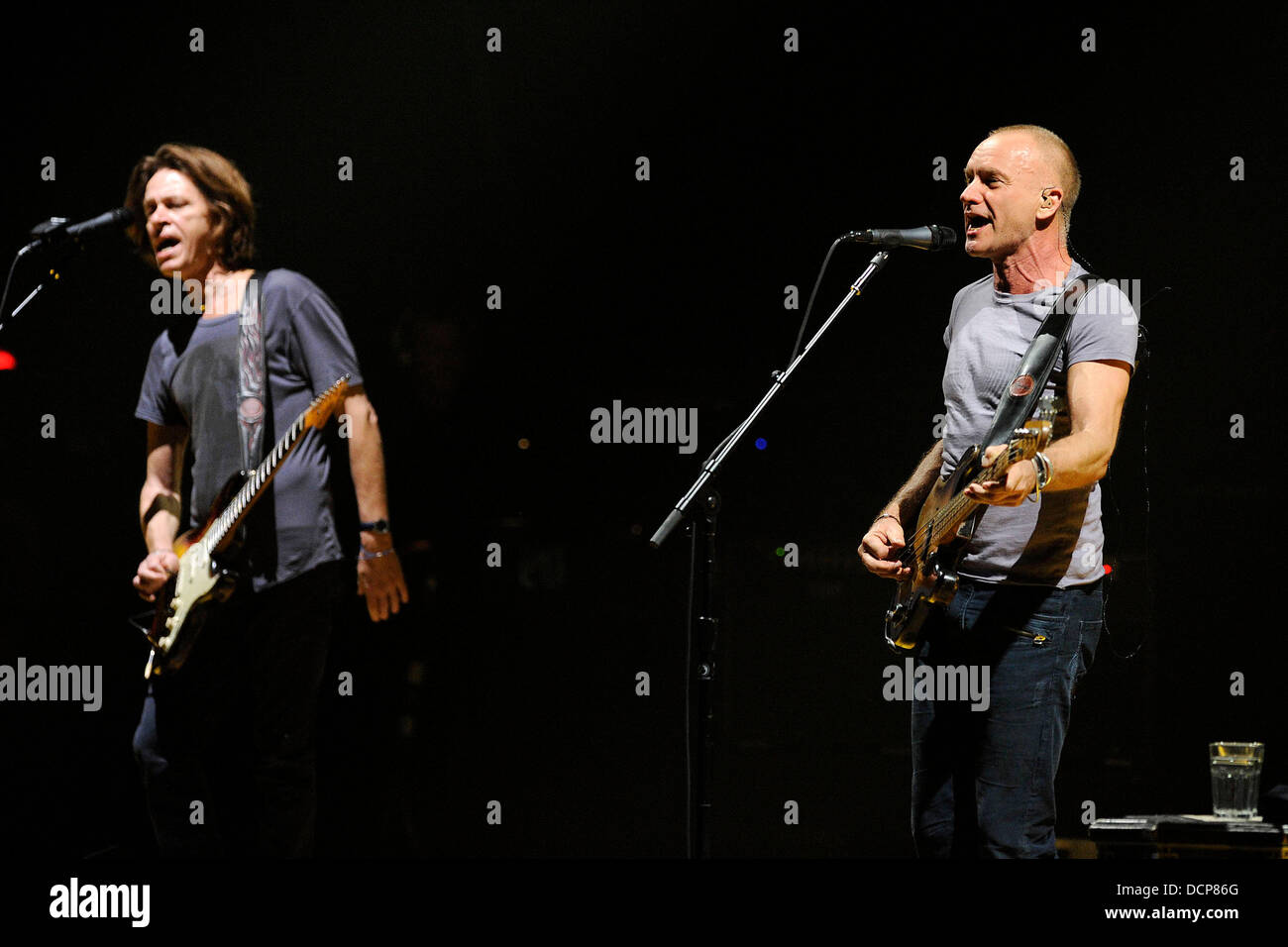 Sting performs on stage at Massey Hall during his 'Back To Bass Tour ...