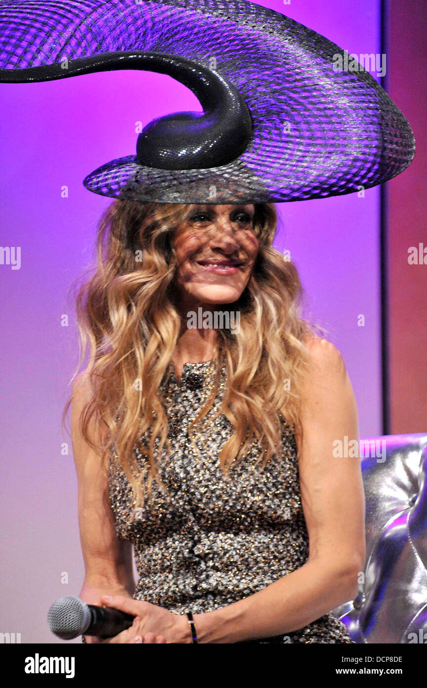 Sarah Jessica Parker wearing a hat designed by Philip Treacy at the VRC ...