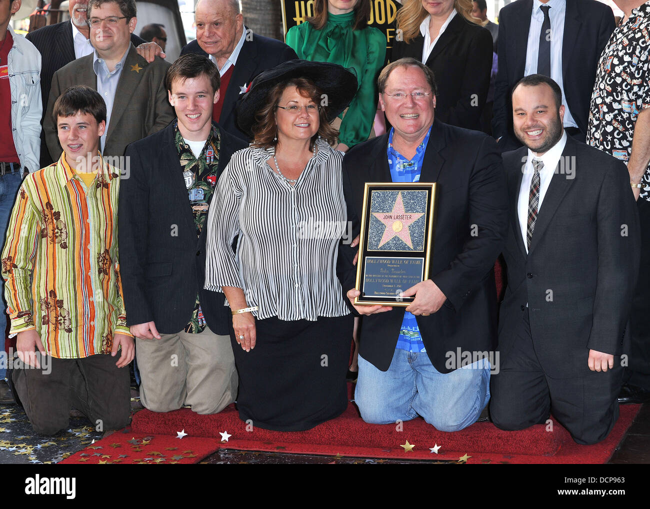 John Lasseter and wife Nancy and family John Lasseter honoured with a ...