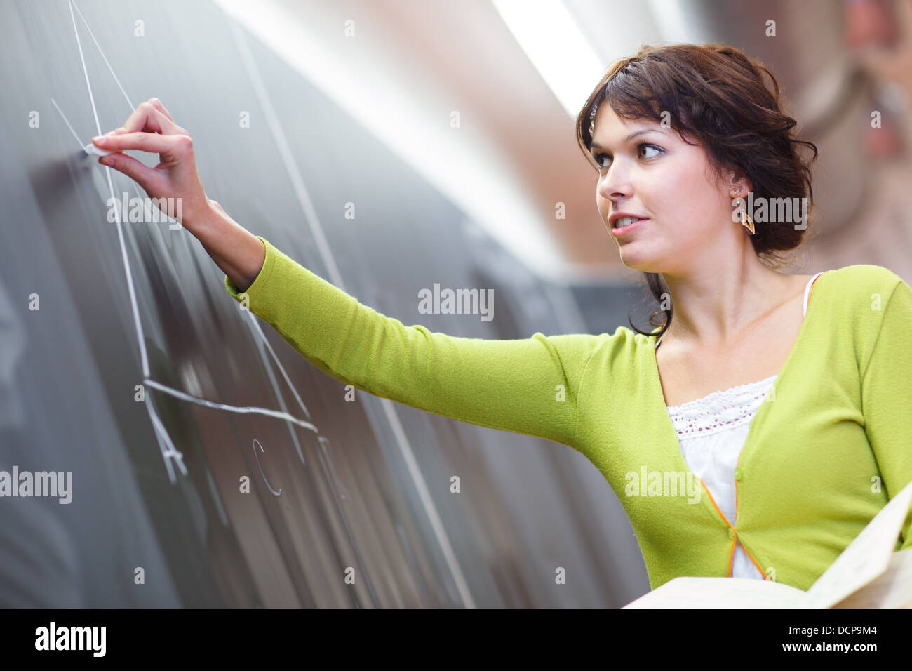 Pretty young college teacher Stock Photo - Alamy