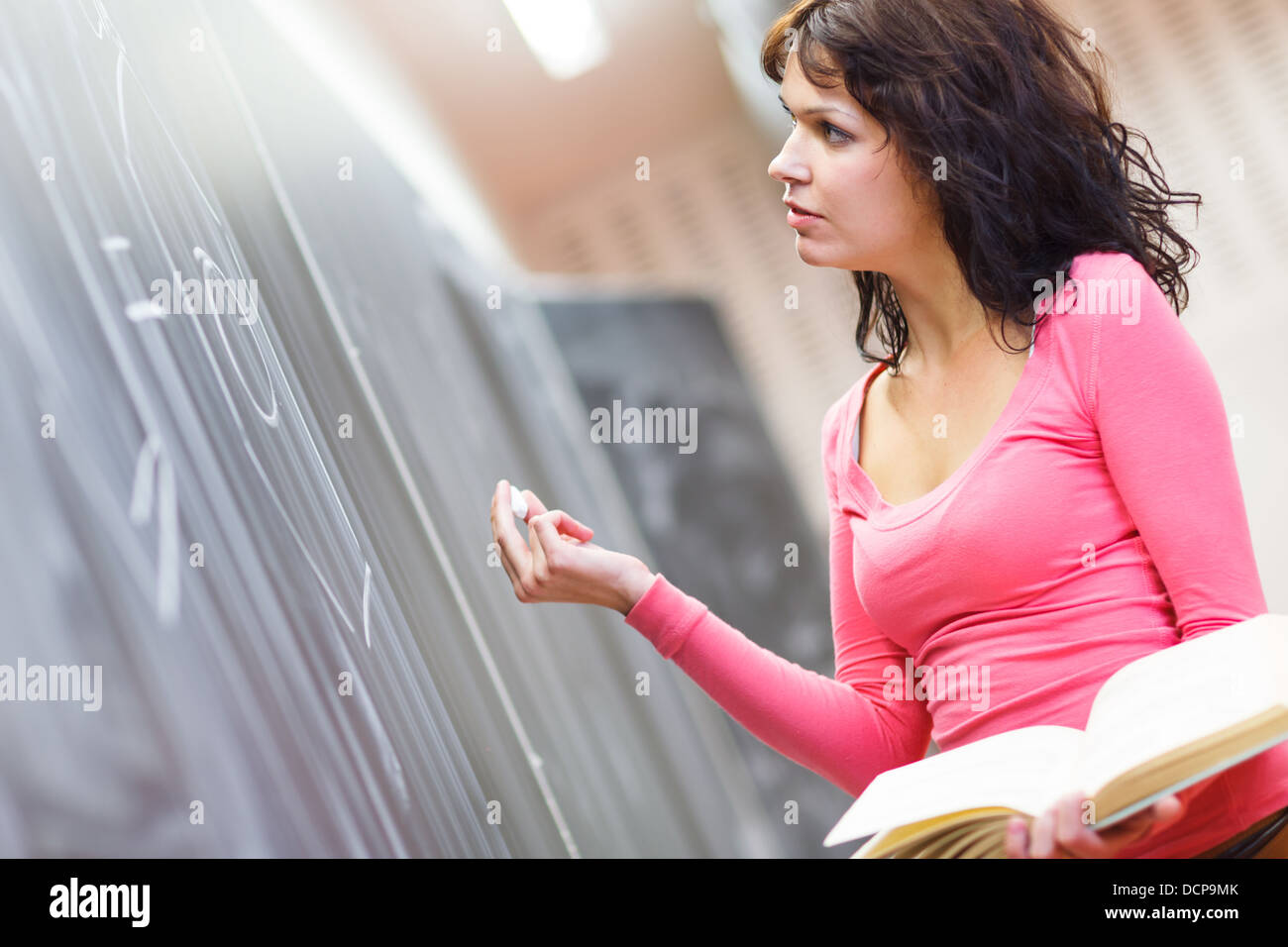 Pretty young college teacher Stock Photo - Alamy
