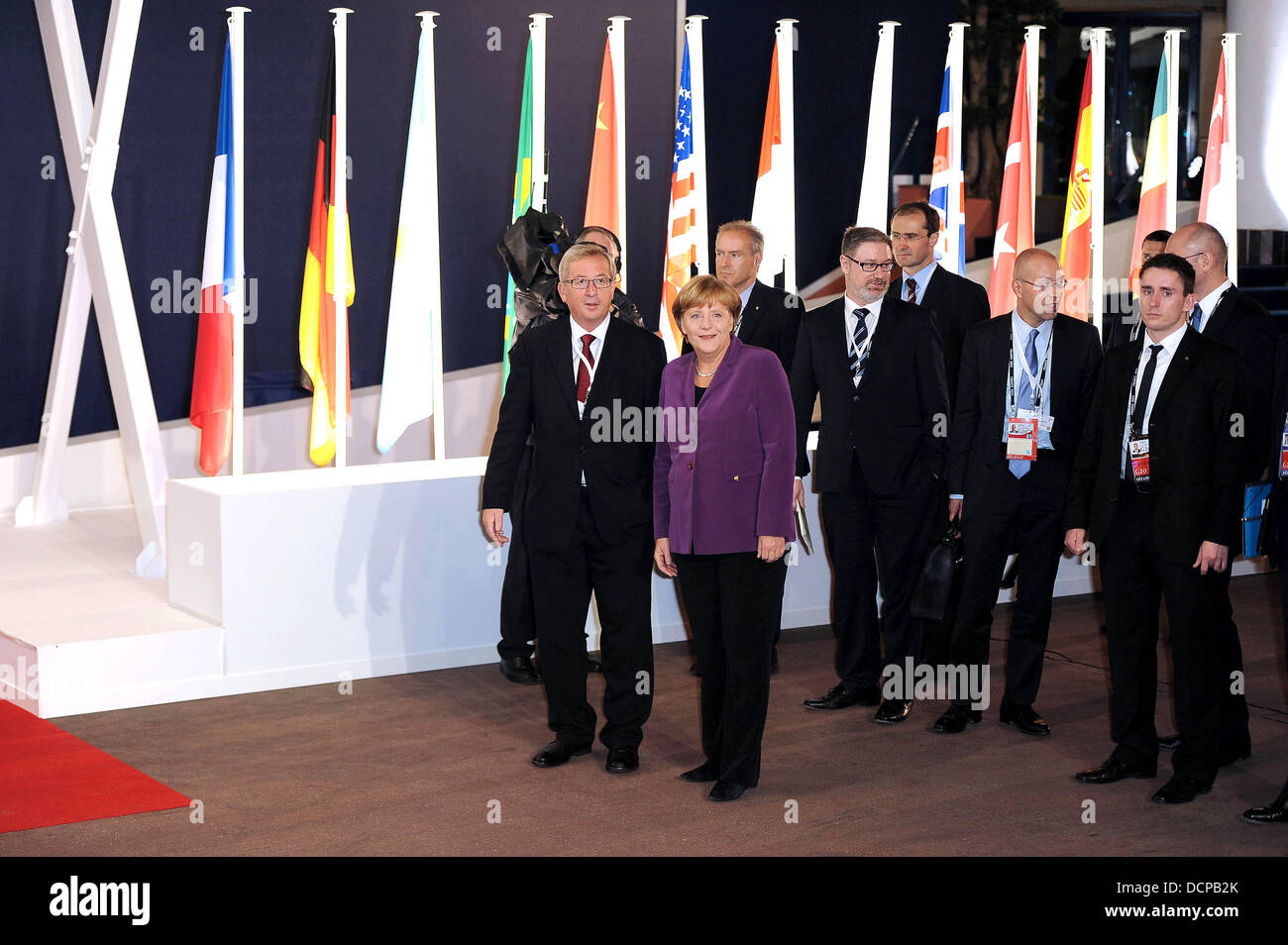 German Chancellor Angela Merkel arriving for a meeting at the G20 ...