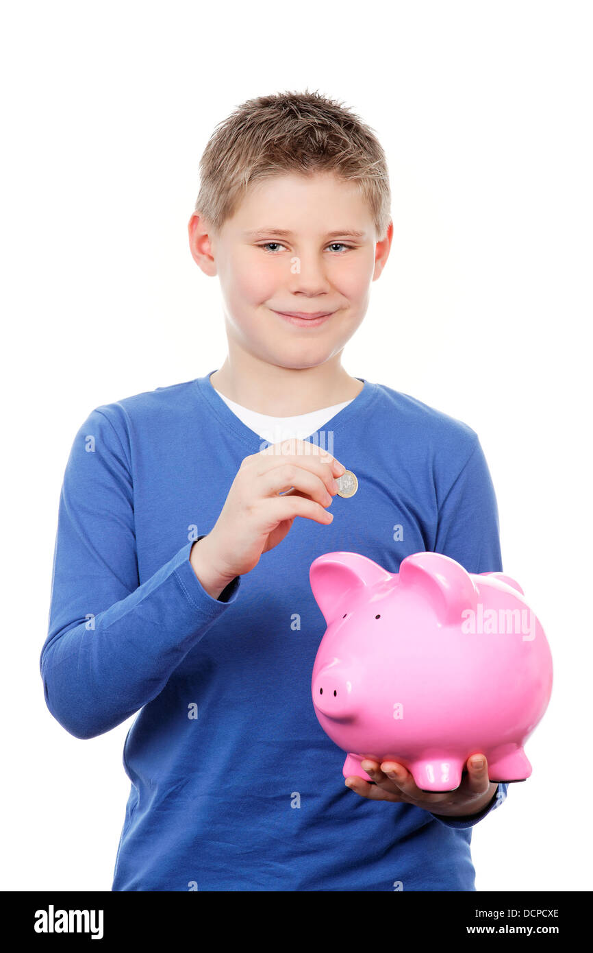 boy saving money Stock Photo - Alamy