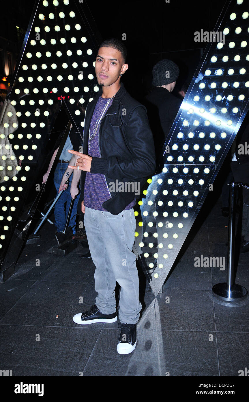 Richard Rawson aka Fazer of N-Dubz, at the exhibition celebrating the ...