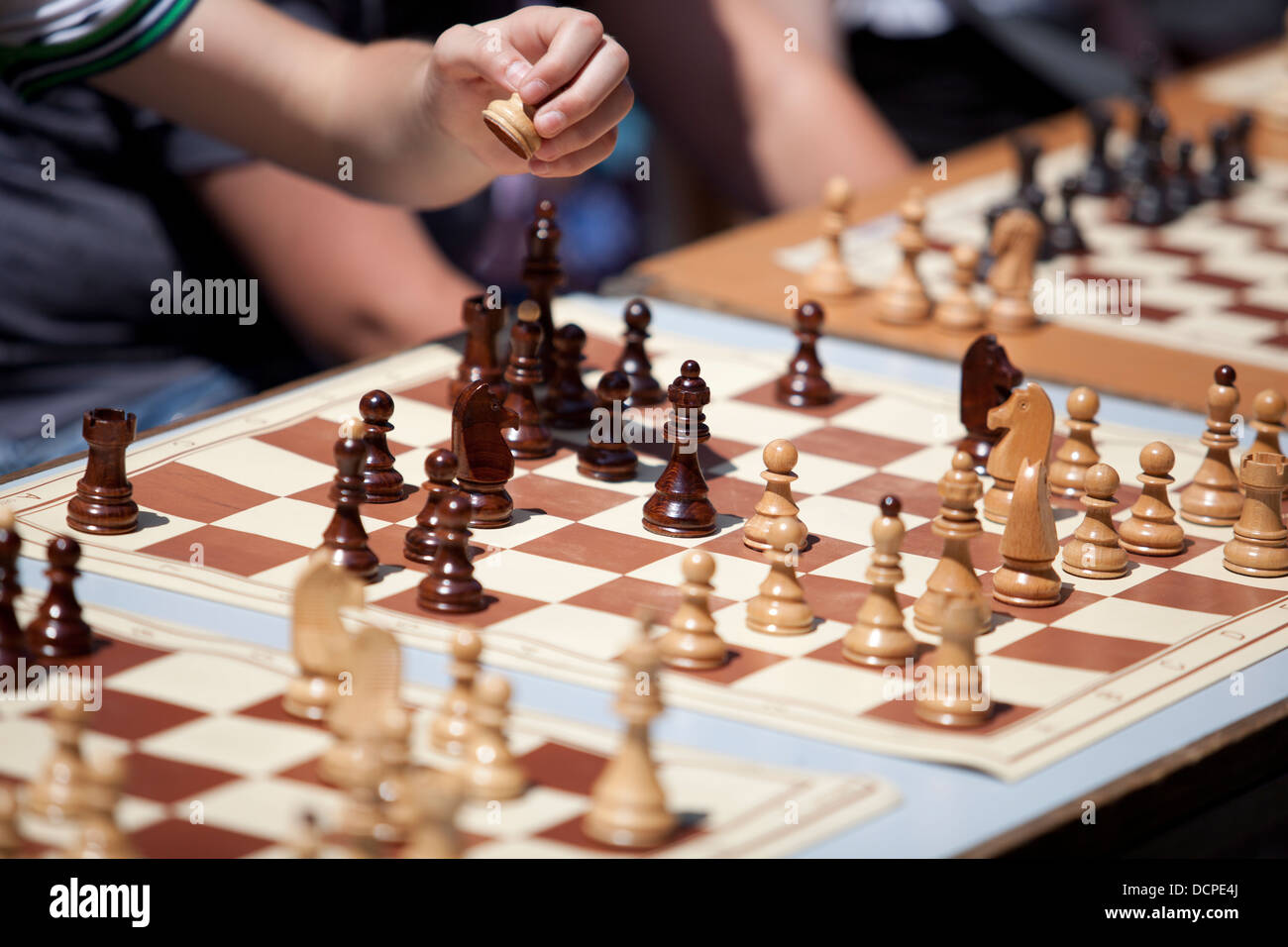 Hand moves chess pieces hi-res stock photography and images - Alamy
