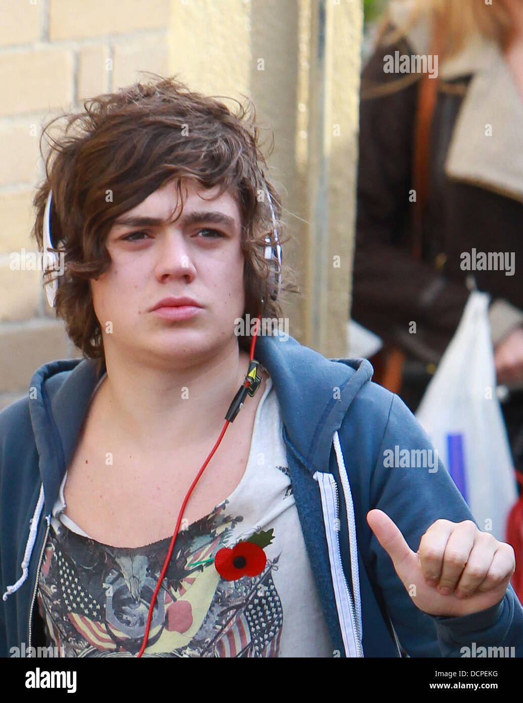 X Factor finalist Frankie Cocozza arriving at rehearsals London ...