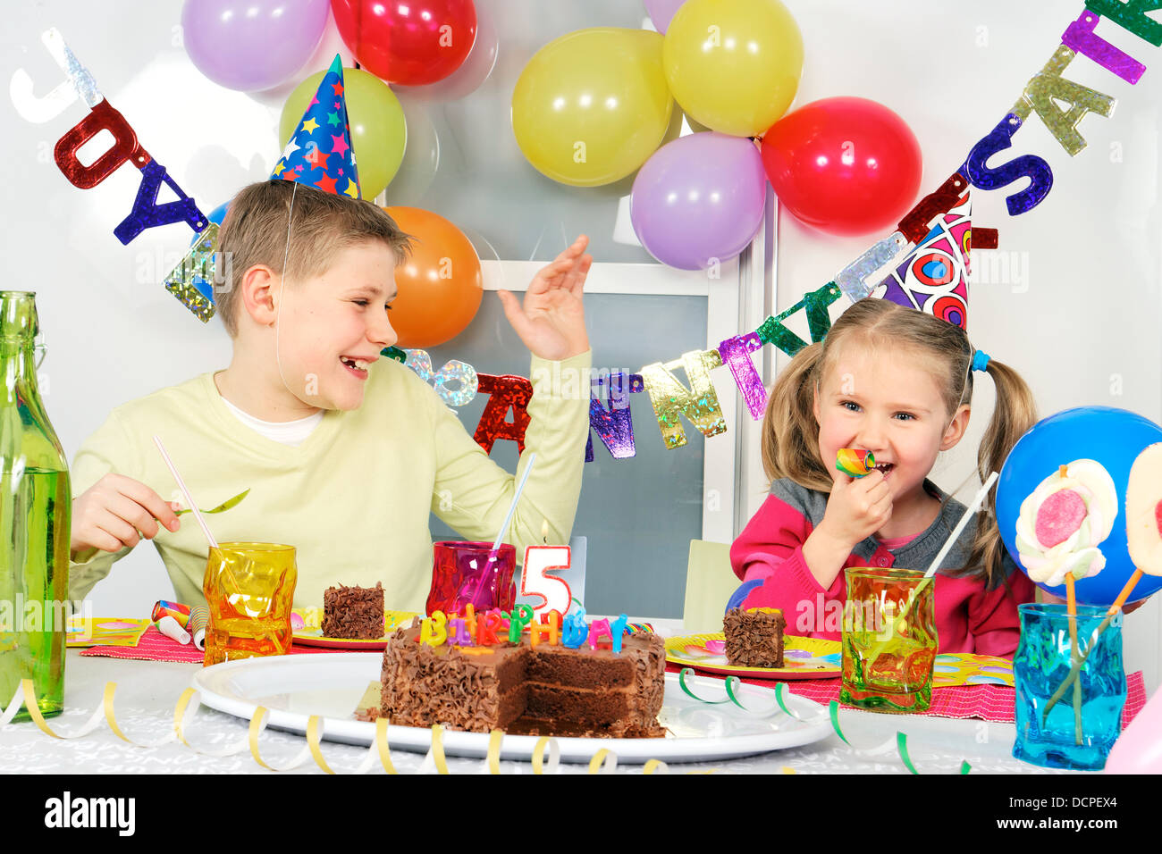 funny birthday party Stock Photo - Alamy