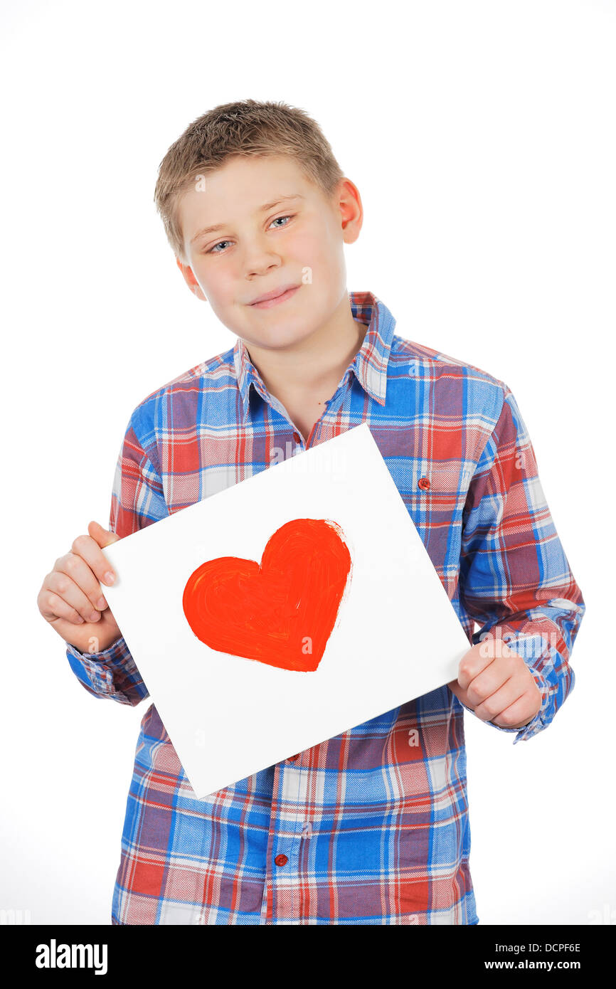 Boy heart card hi-res stock photography and images - Alamy