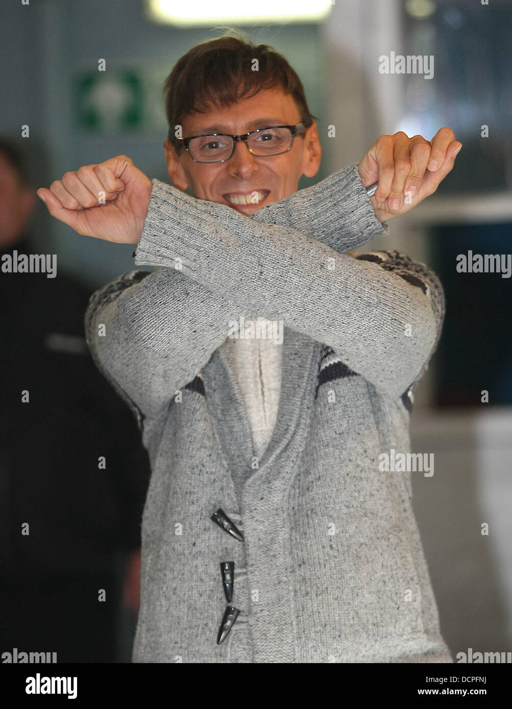 X Factor finalist Johnny Robinson at the ITV studios London, England ...