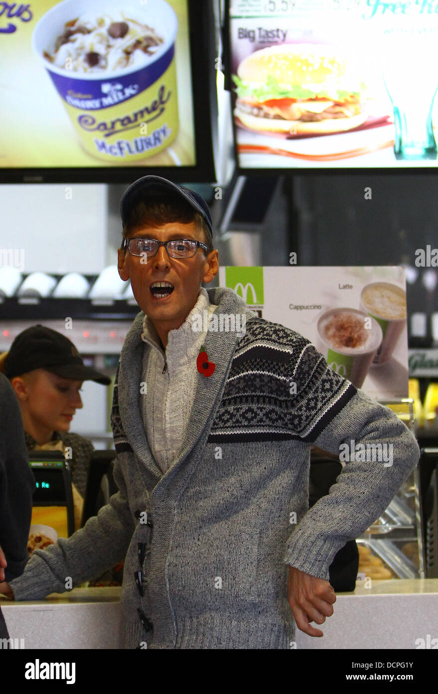 X Factor finalist Johnny Robinson goes to McDonalds before rehearsals ...
