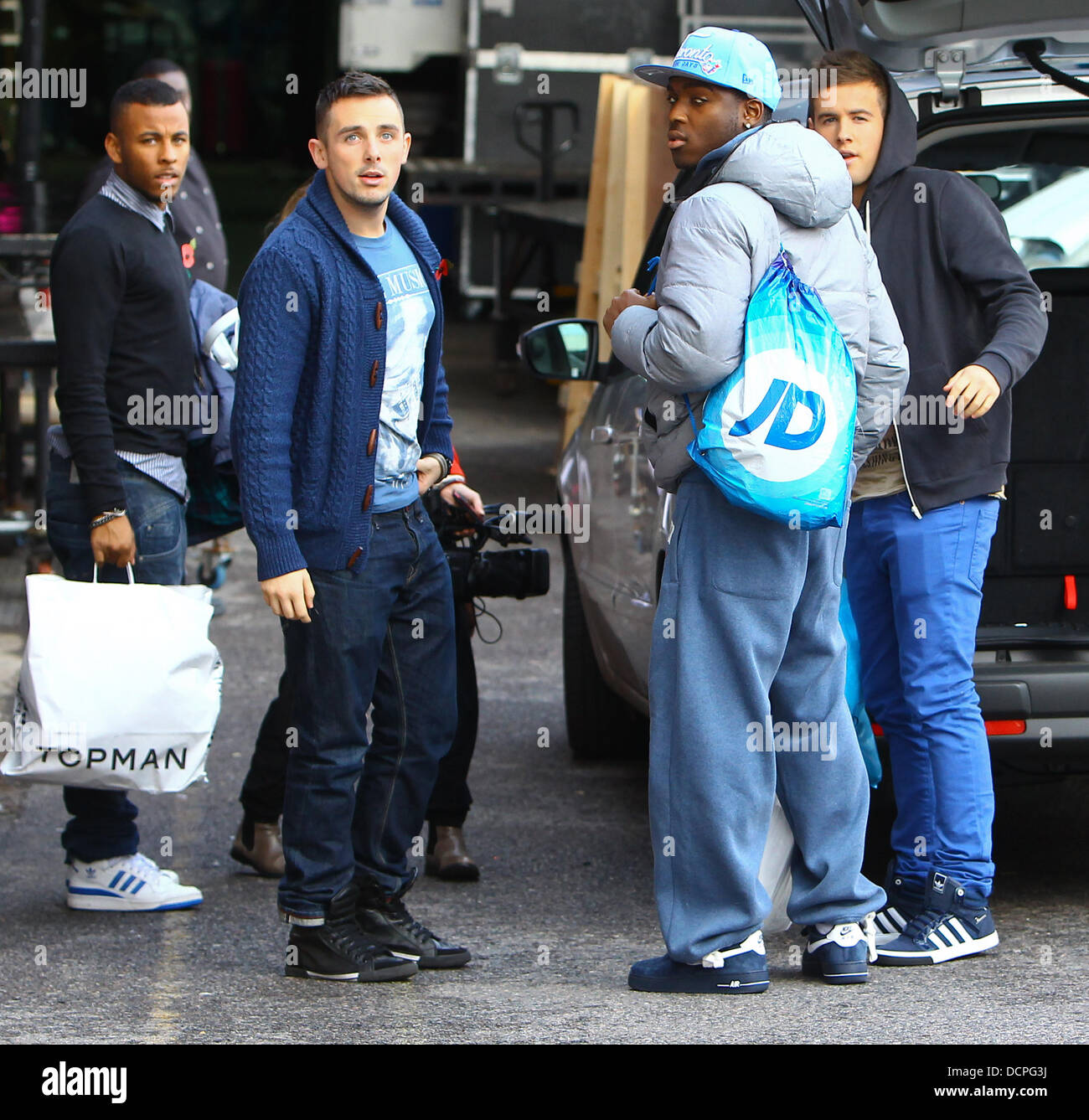 X Factor finalists Ashford Campbell, Charlie Healy, Derry Mensah and ...