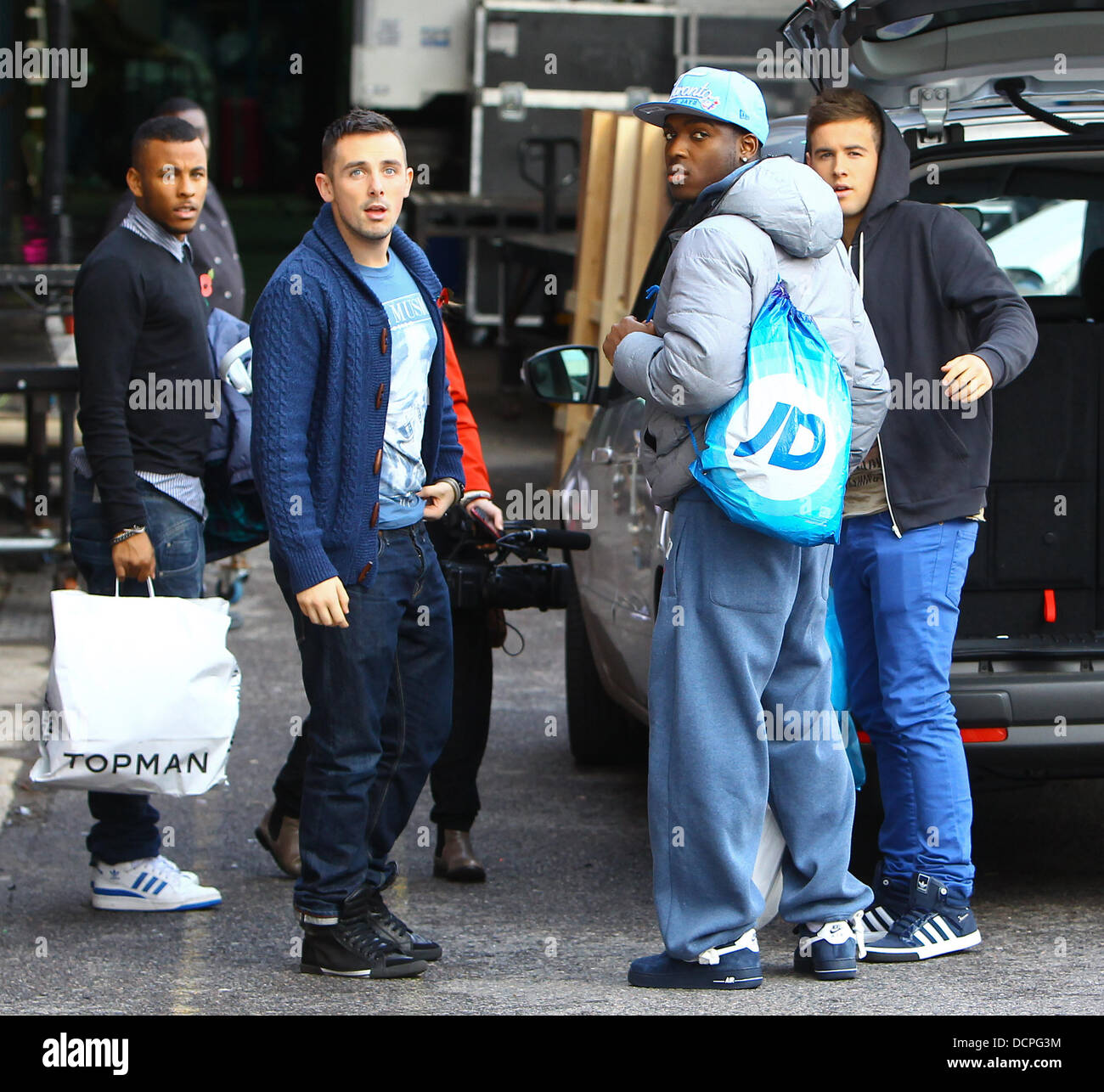 X Factor finalists Ashford Campbell, Charlie Healy, Derry Mensah and ...