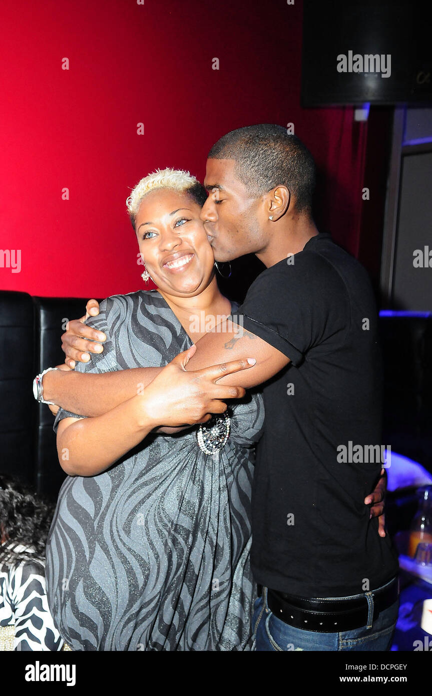 Cancer survivor Brandy Dussins and Model Bobby Roache at "Lets Get ...