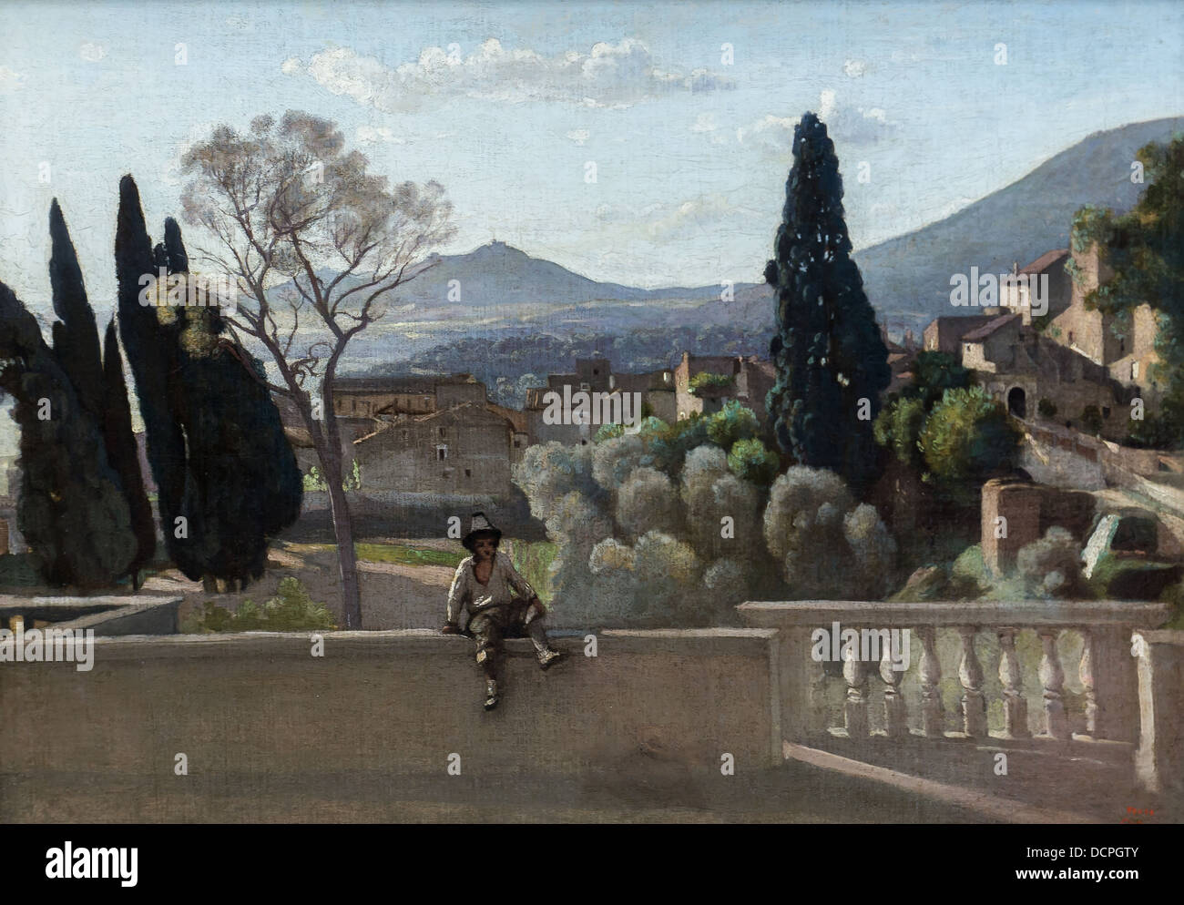 19th century - The Gardens of the Villa d'Este - Camille Corot (Tivoli ...