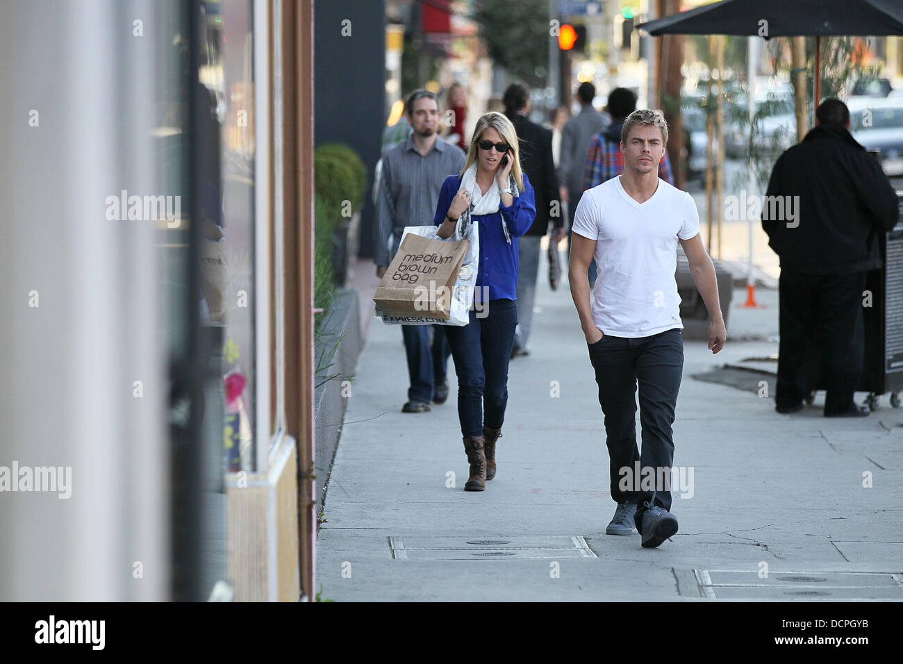 Derek Hough in good spirits out and about running errands in West ...