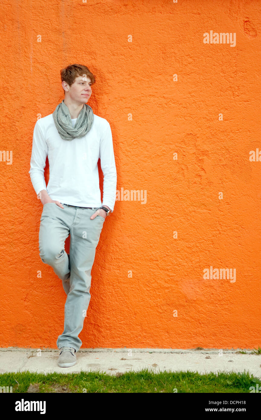 Teenage boy standing full length hi-res stock photography and images ...
