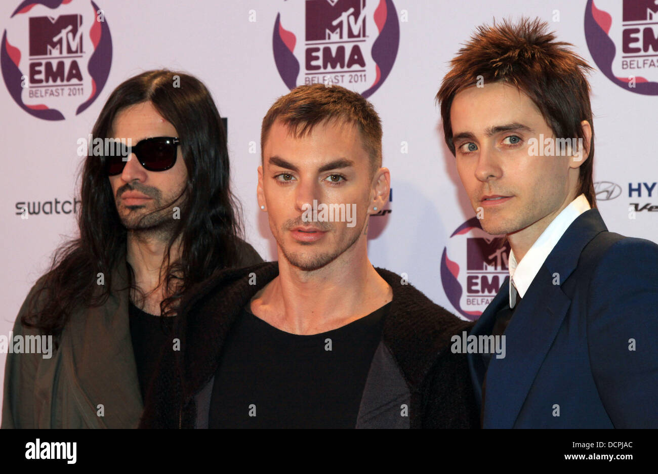 Tomo Milicevic Jared Leto And Shannon Leto Of 30 Seconds To Mars The