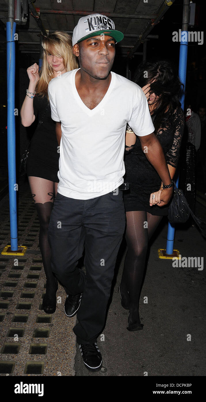 Derry Mensah from The Risk leaving Whisky Mist, London, England - 07.11 ...