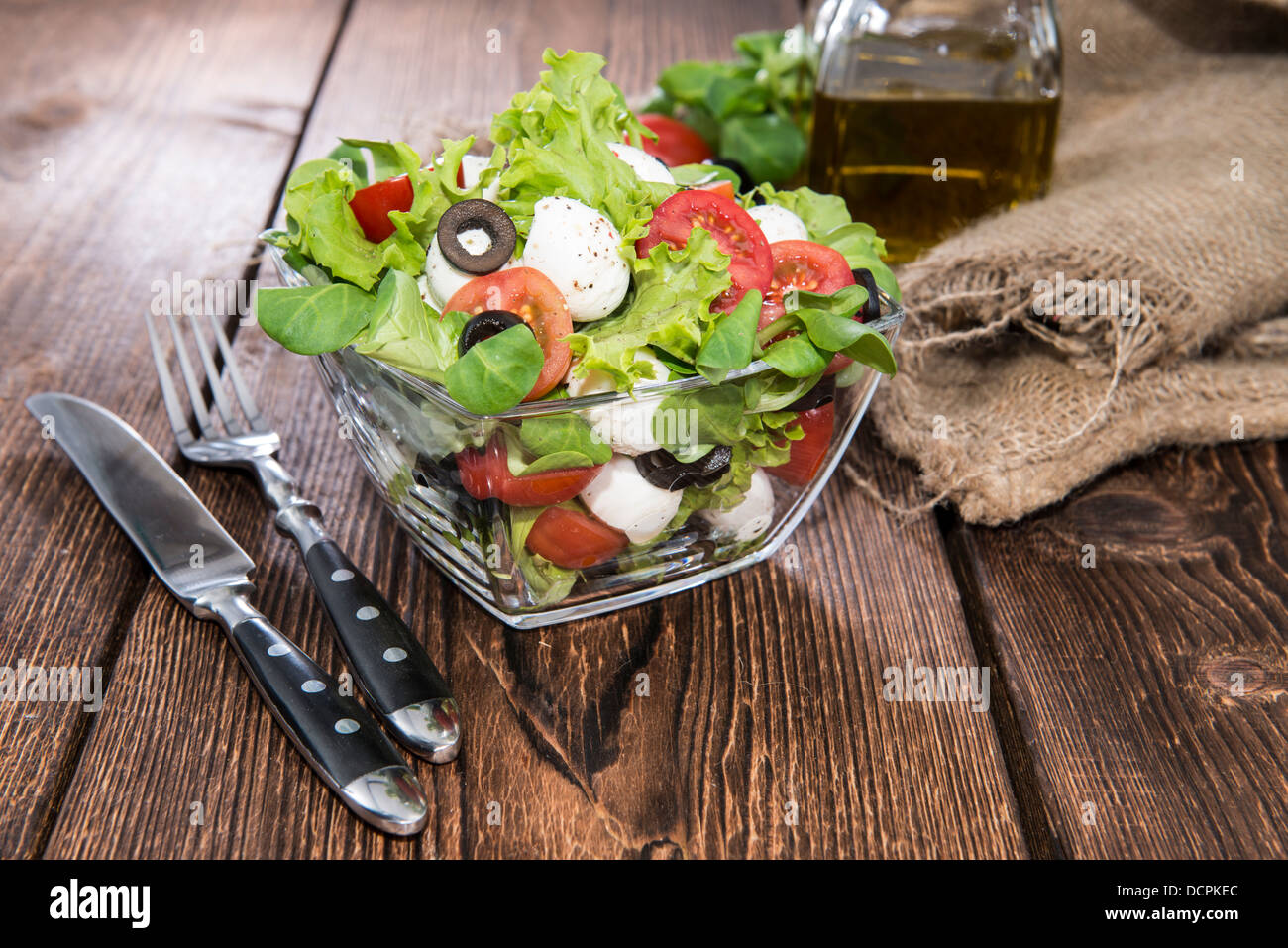 Portion of fresh and healthy Tomato-Mozzarella Salad Stock Photo - Alamy