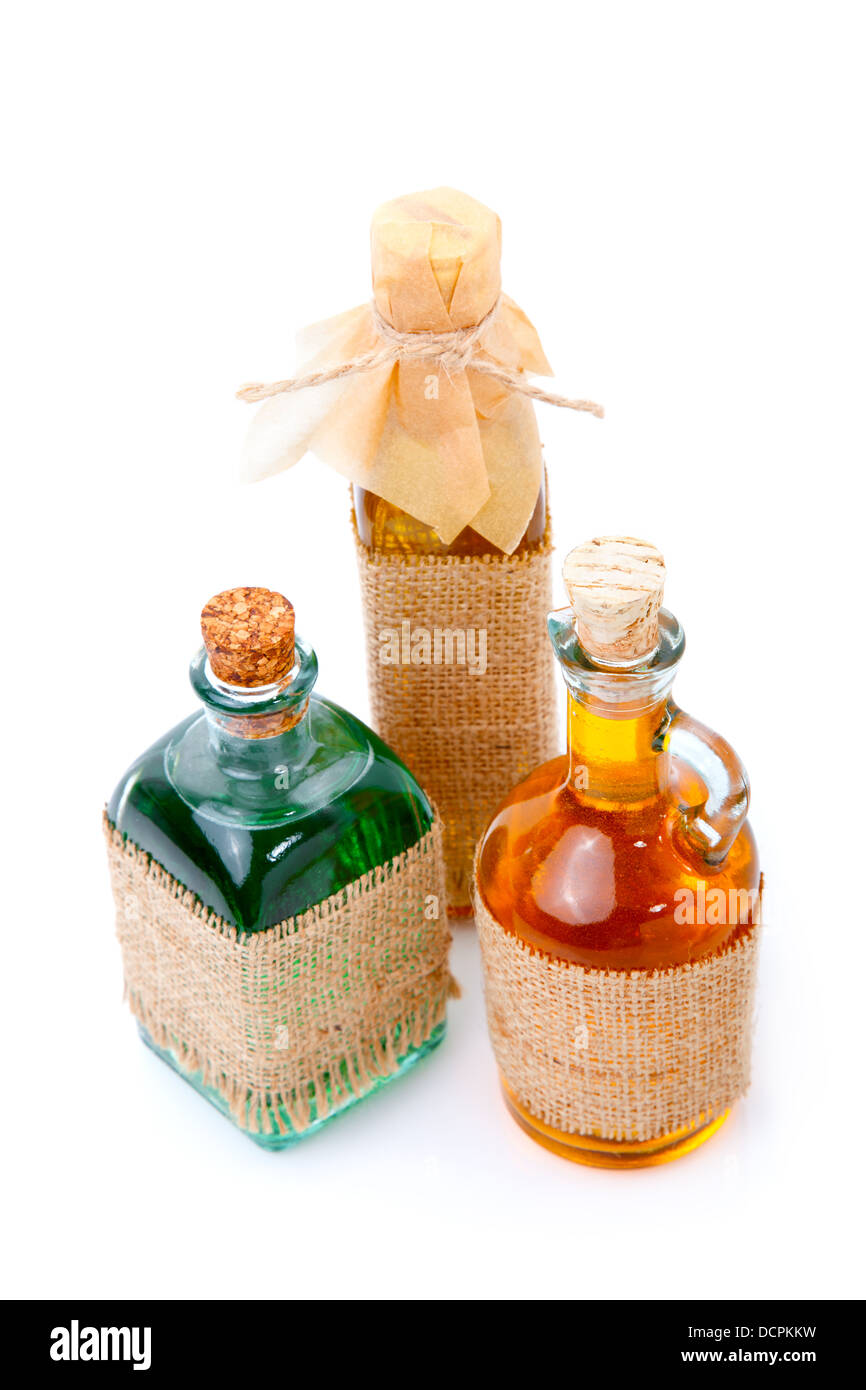 mixture, syrup in Medicine bottles on white background Stock Photo - Alamy