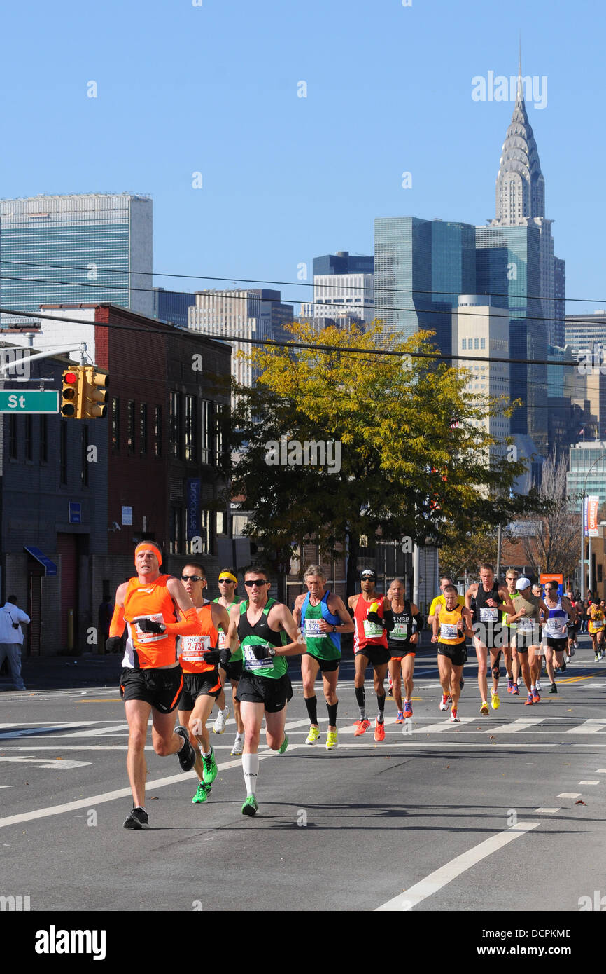 Marathon Runners competing the 2011 ING New York City Marathon New York ...