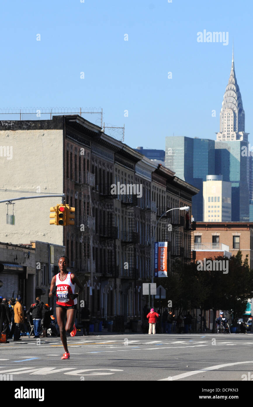 Marathon runner competing the 2011 ING New York City Marathon New York ...