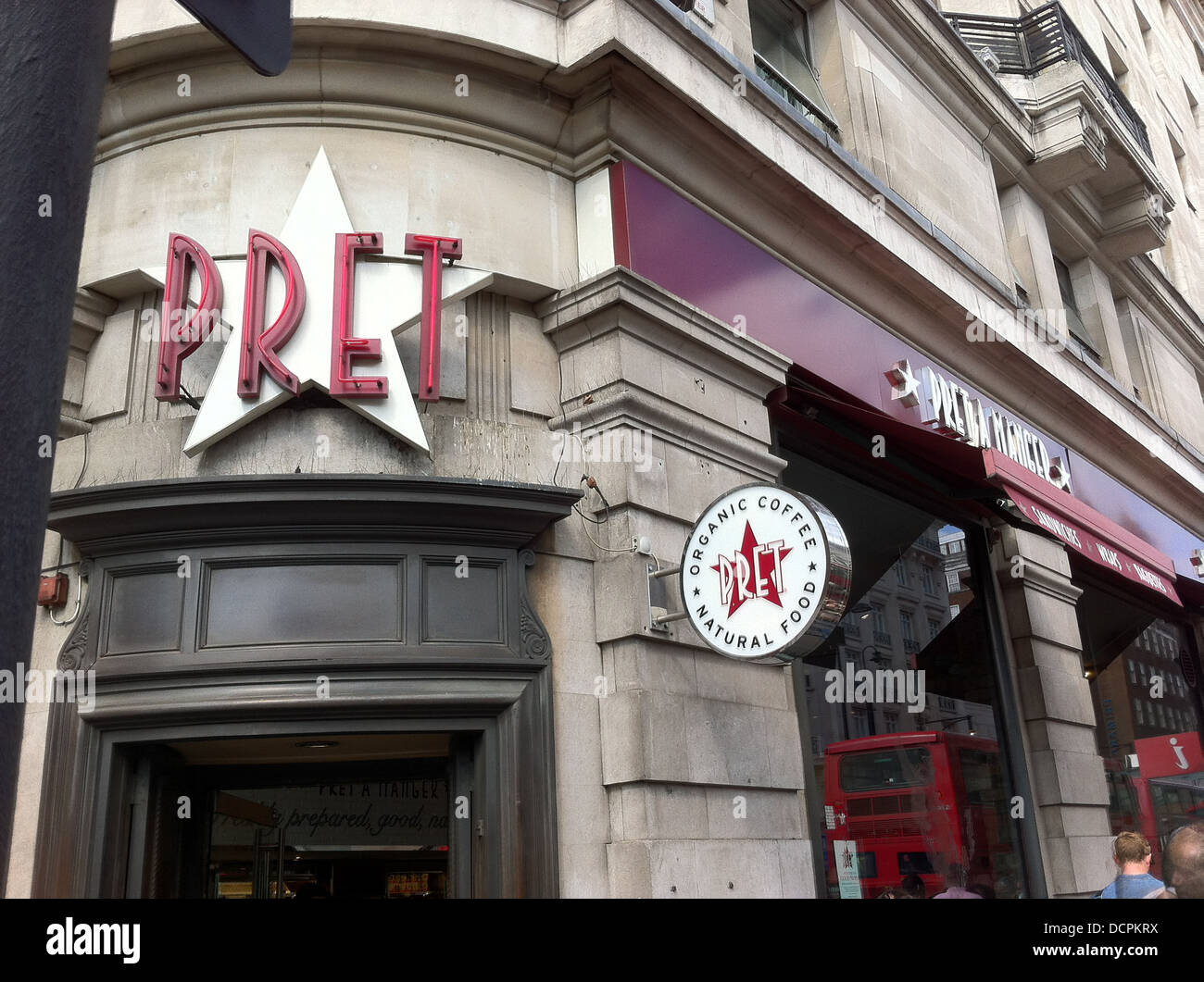 PRET A MANGER cafe on Oxford Street, London. Photo Tony Gale Stock ...