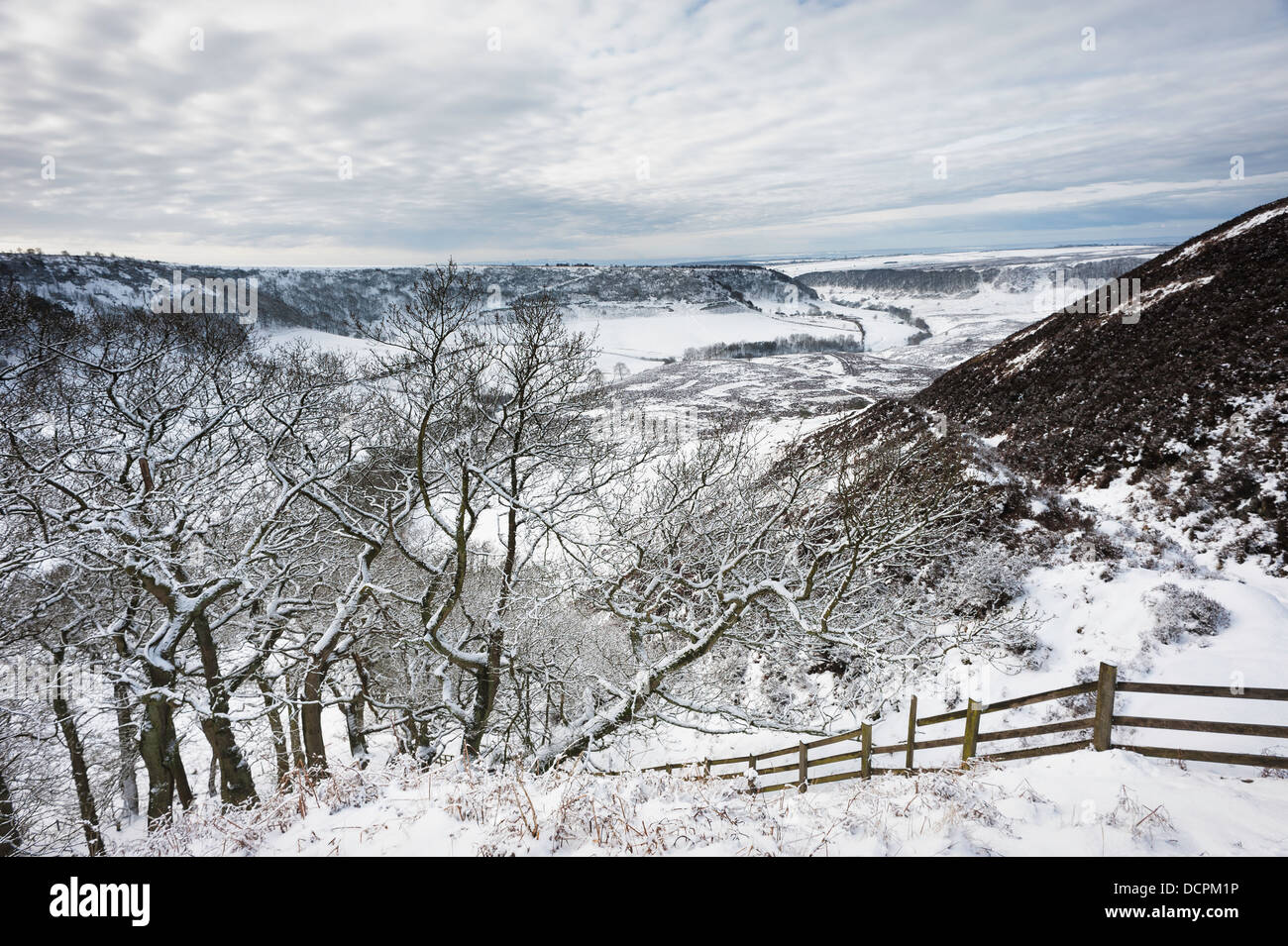 Snow over the North York Moors, Goathland, Yorkshire, UK Stock Photo ...