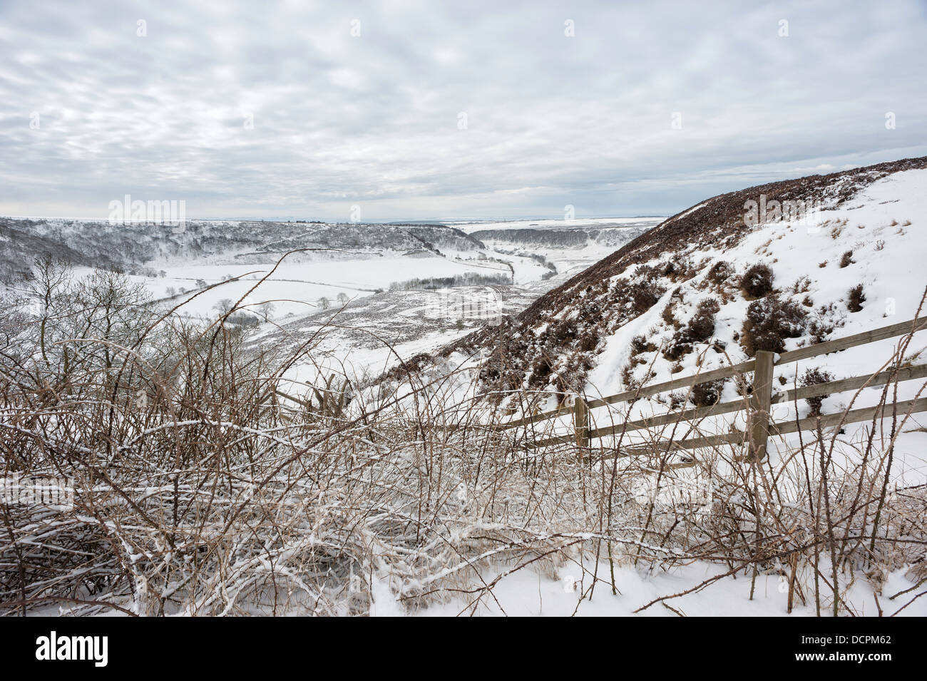 Snow over the North York Moors, Goathland, Yorkshire, UK Stock Photo ...