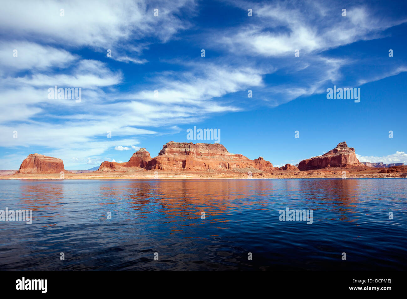 famous red cliffs of the lake Powell Stock Photo - Alamy