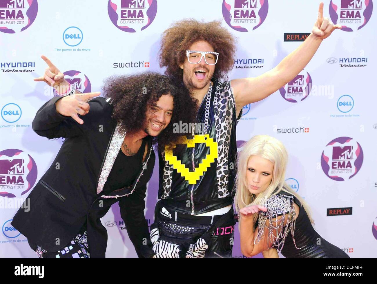 Lmfao The Mtv Europe Music Awards 2011 Emas Held At The Odyssey Arena