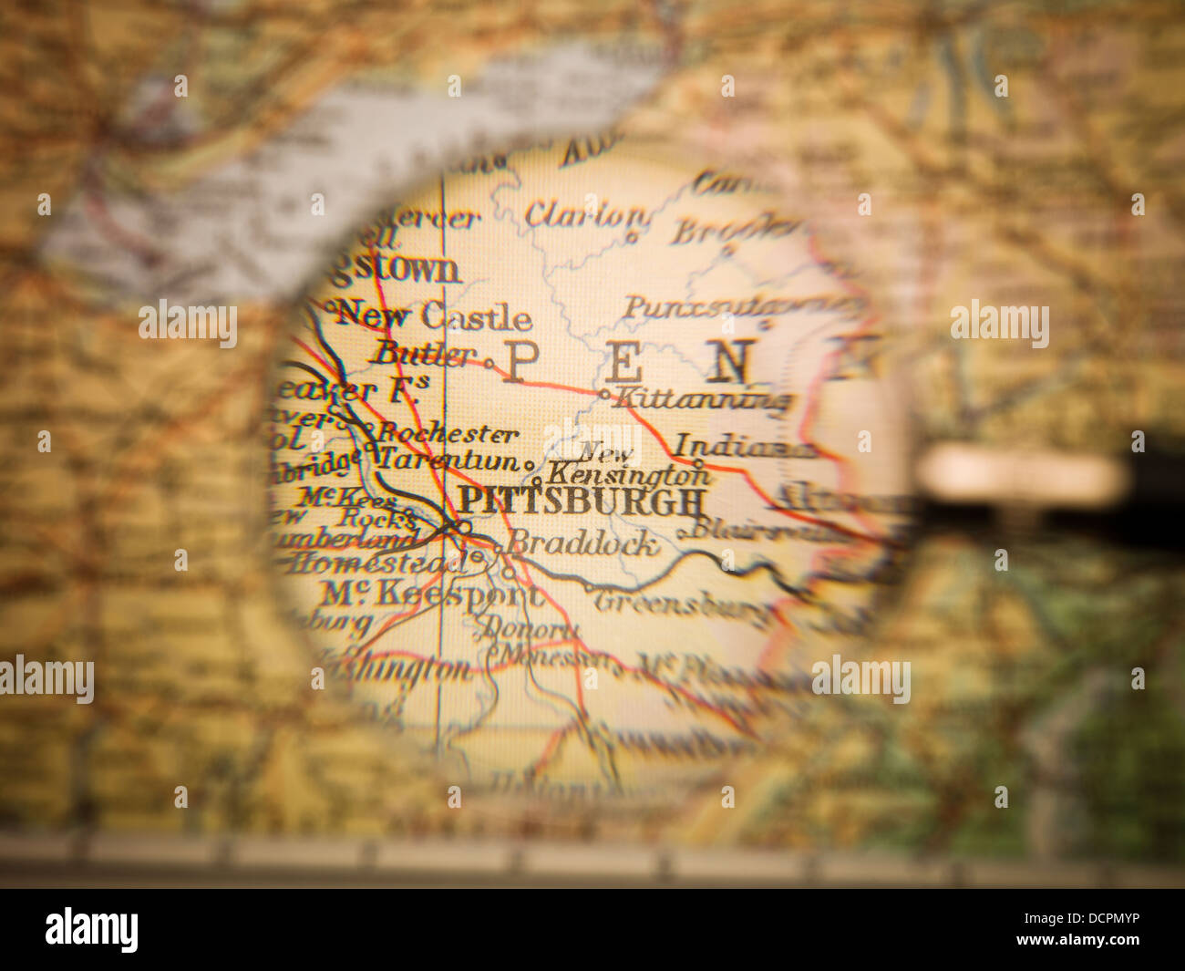 Map of Pittsburgh Stock Photo - Alamy