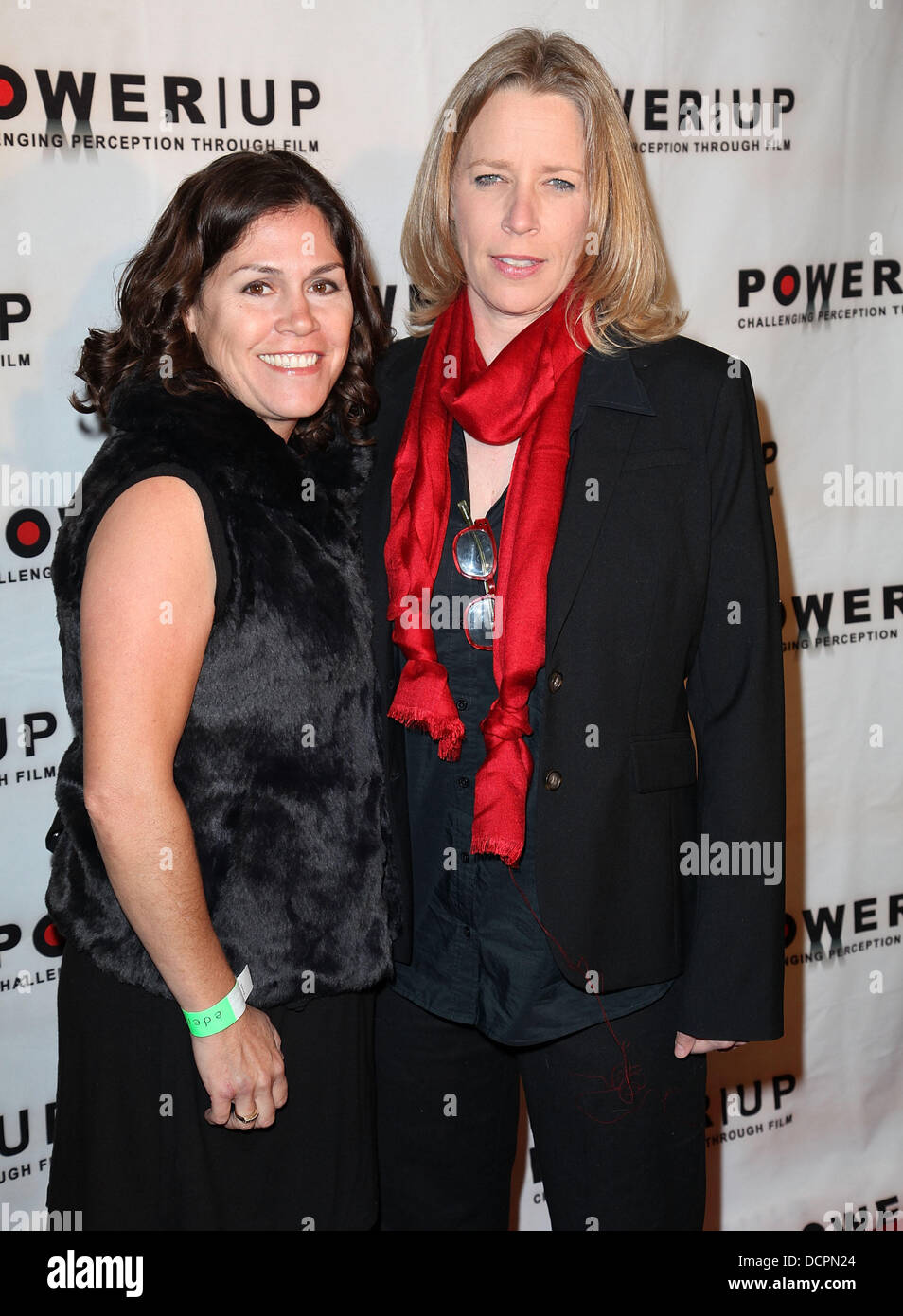 Denise Pleune (R) and guest 2011 POWER UP Annual Power Premiere Awards ...