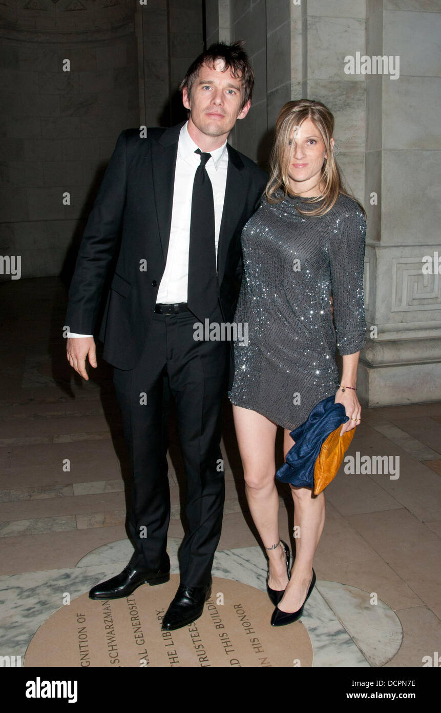 Ethan Hawke and Ryan Shawhughes Outside the New York public library New ...