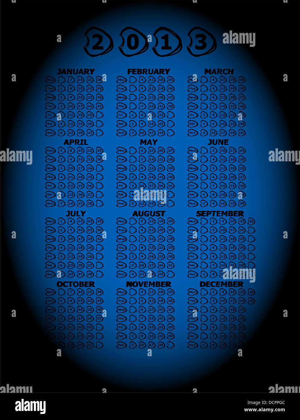 Blue calendar design hi-res stock photography and images - Alamy
