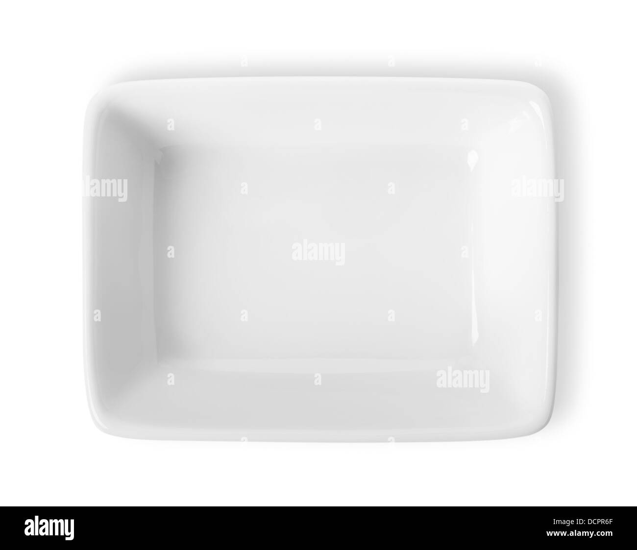 Empty square white plate Cut Out Stock Images & Pictures - Alamy