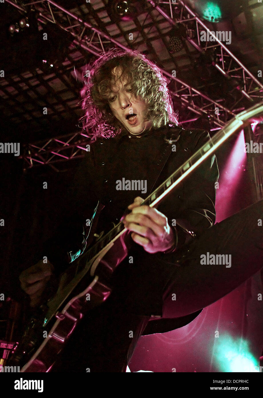 The Darkness performing the first night of their UK tour at Liverpool ...