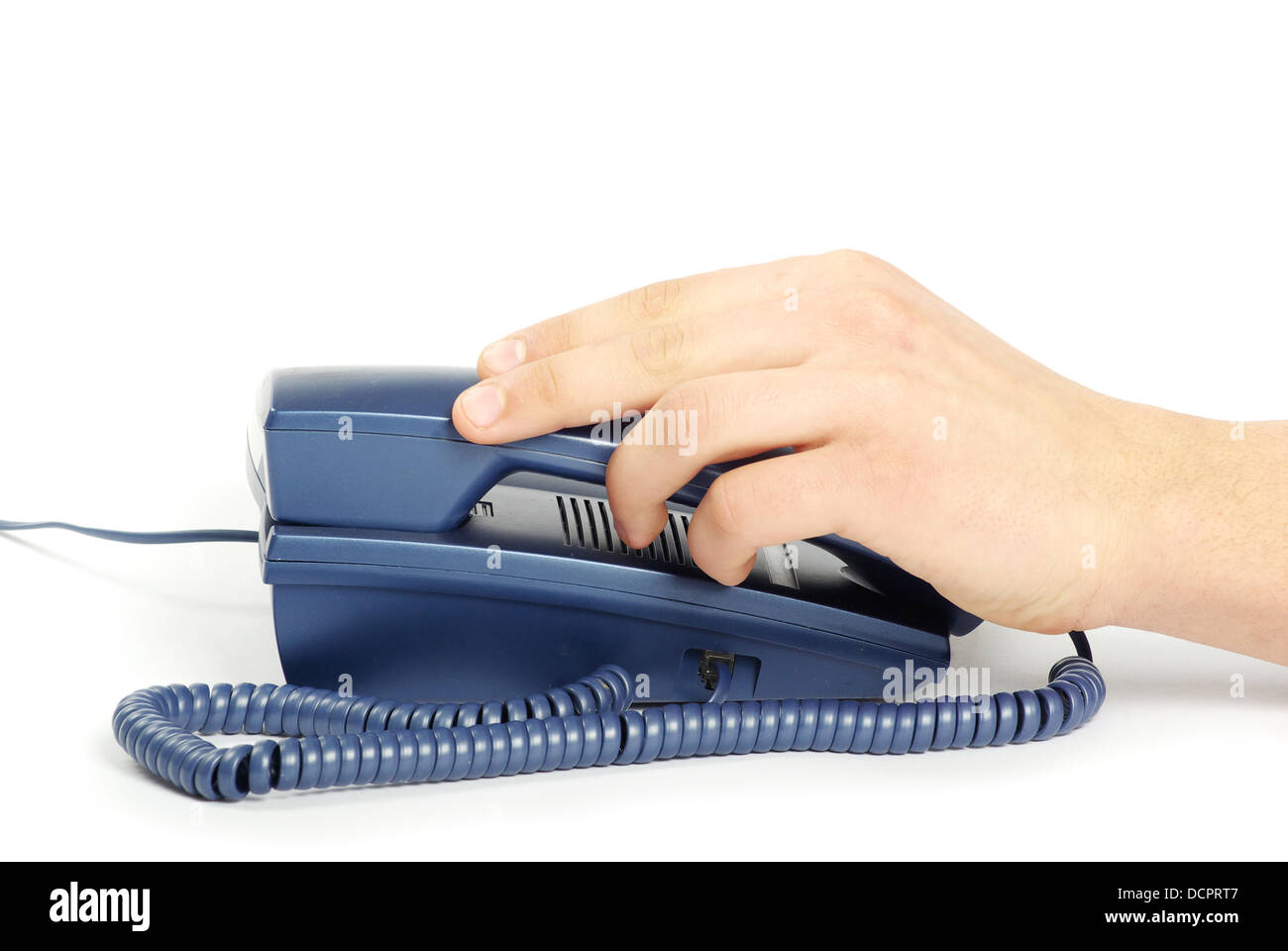telephone receiver in hand Stock Photo - Alamy